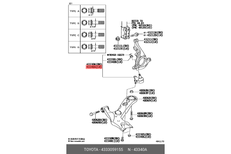 TOYOTA 43330-59155 43330-59155
