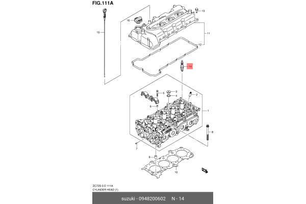 SUZUKI 09482-00602 90048-51207,9004851208,18846-11060,1822A088,MQ500368