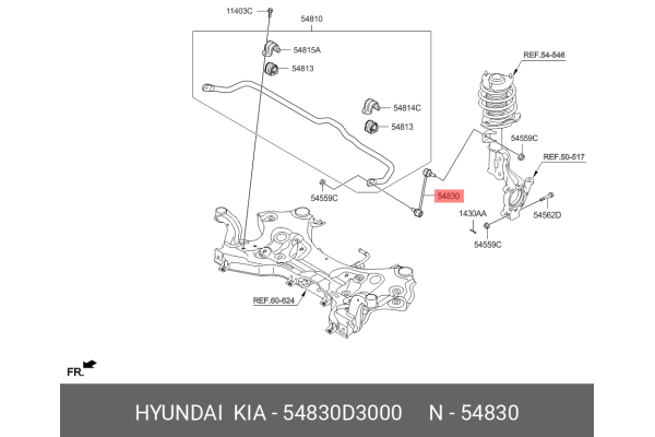 KIA 54830-D3000 54830-4V000,54830-2S500,54830-D7000,54830-A6000