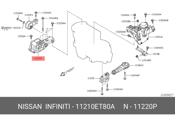 NISSAN 11210-ET80A 11210-ET80A
