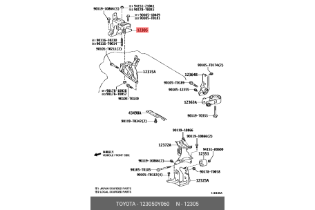 TOYOTA 12305-0Y060 12305-0Y060
