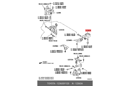 TOYOTA 12363-0Y120 12363-0Y120