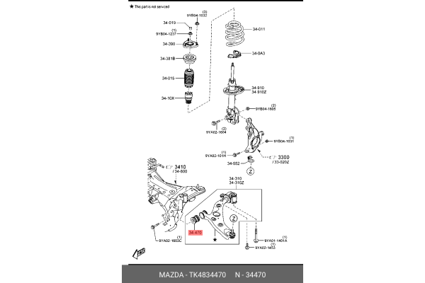 MAZDA TK48-34-470 KD35-34-470C,KD35-34-470E