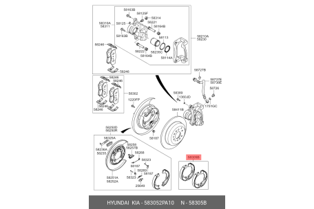 HYUNDAI 58305-2PA10 58305-D3A00,58305-2PA10