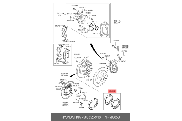 HYUNDAI 58305-2PA10 58305-D3A00,58305-2PA10