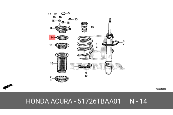 HONDA 51726-TBA-A01 51726-TBA-A01