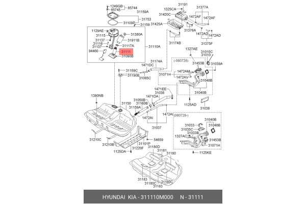 HYUNDAI 31111-0M000 31111-0M000,31111-38050,31111-38000