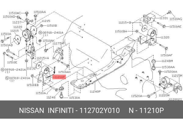 NISSAN 11270-2Y010 11270-2Y010,11270-AD102,11270-2Y011,11270-40U09
