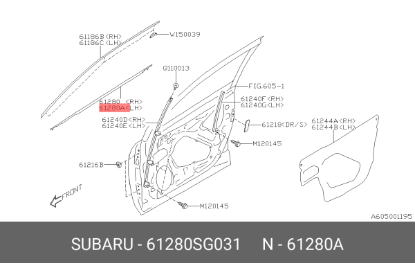 SUBARU 61280SG031 61280SG031
