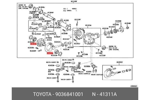 TOYOTA 90368-41001 MB092151,MD710663,90368-41001