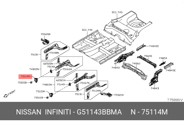 NISSAN G51143BBMA G51143BBMA