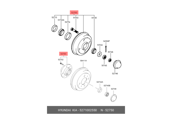 HYUNDAI 52710-02550 52710-02550,52710-02550