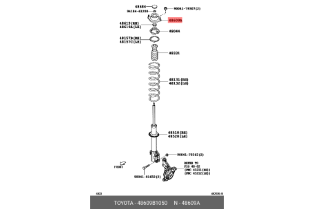 DAIHATSU 48609-B1050 48609-B2030,48609-BZ020