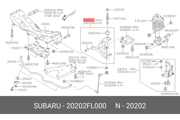SUBARU 20202-FL000 20202-FL000
