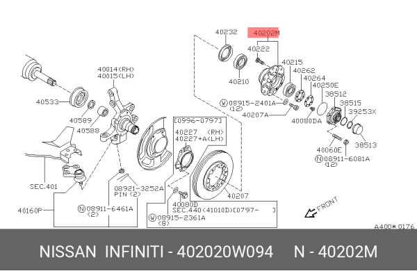 NISSAN 40202-0W094 40202-0W090,40202-0W091,40202-0W092,40202-0W093 ...
