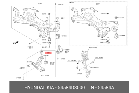 KIA 54584-D3000 54584-2S000,54584-D3000,54584-2T000,54584-A6000,54584 ...