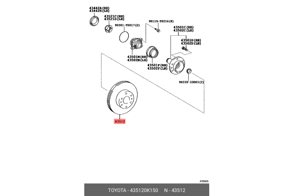 TOYOTA 43512-0K150 43512-0K090,43512-0K150,43512-0K140,43512-0K160