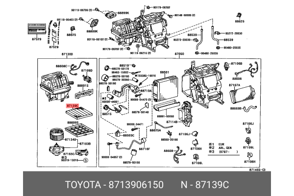 TOYOTA 87139-06150 87139-28020