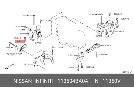 NISSAN 11350-4BA0A 11350-4BA0A