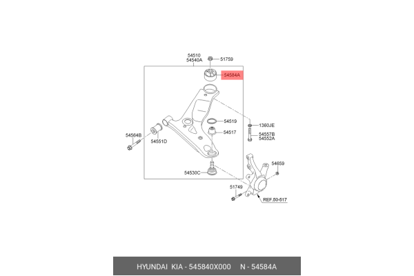 HYUNDAI 54584-0X000 54584-07000,54584-0X000