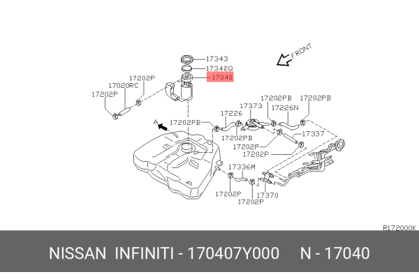 NISSAN 17040-7Y000 17040-9J400,17040-7Y000