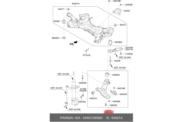 HYUNDAI 54501-2W000 54501-2W200