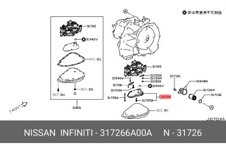NISSAN 31726-6A00A 31726-6A00A