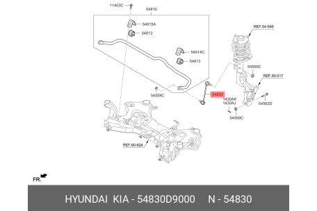 KIA 54830-D9000 54830-4V000,54830-2S500,54830-D7000,54830-A6000