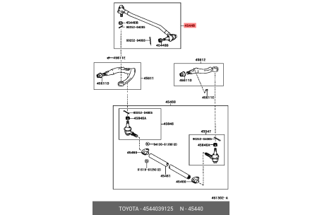 TOYOTA 45440-39125 45440-39045
