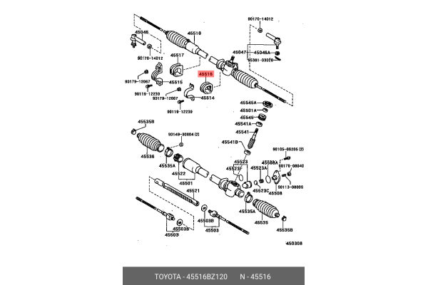 TOYOTA 45516-BZ120 45516-BZ120