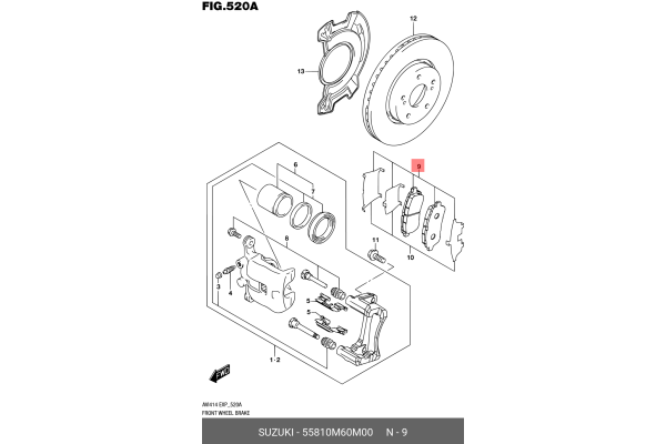 SUZUKI 55810M60M00 MAE8Z2001C,04465-B1190,D0YN-33-28ZA
