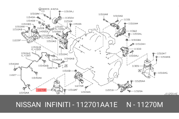 NISSAN 11270-1AA1E 11270-1AA1A,11270-1AA00
