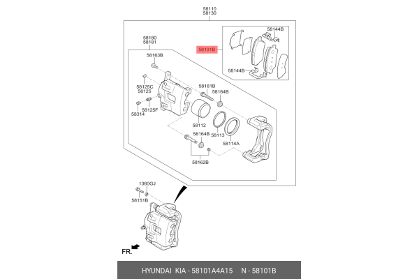 KIA 58101-A4A15 58101-A0A00,58101-C6A00,58101-A4A15