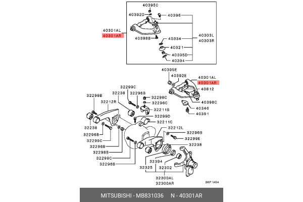 MITSUBISHI MB831036 MR124880,MR296094