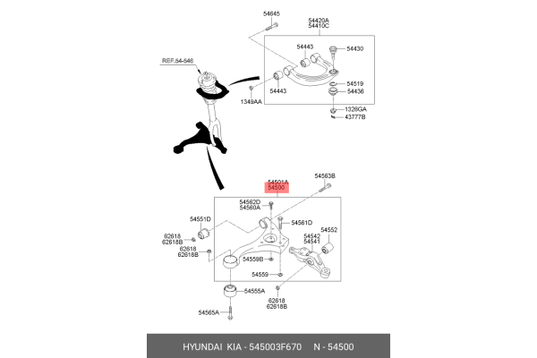 Hyundai / KIA 54500-3F670 54500-3K000