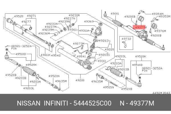 NISSAN 54445-25C00 54445-25C00
