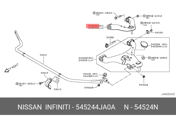 NISSAN 54524-4JA0A 54524-4JA2C