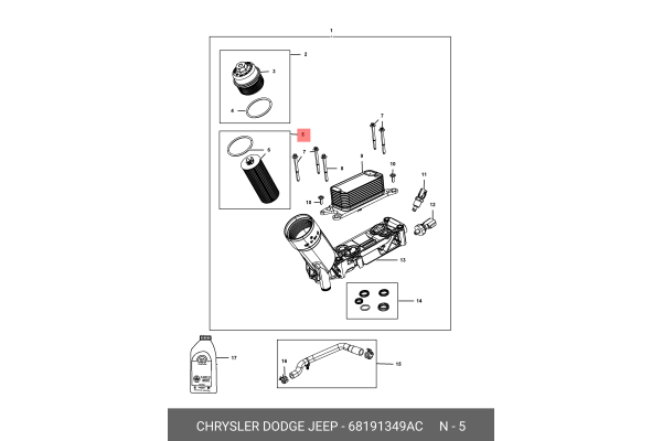 CHRYSLER 68191 349AC 68191 349AA,1-68191349AA