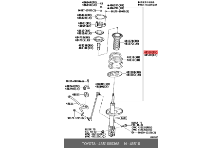 TOYOTA 48510-80368 48510-80368,4851028320