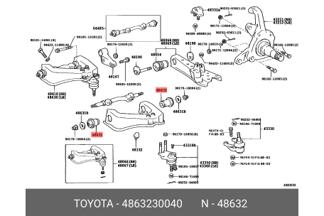 TOYOTA 48632-30040 48632-30020,48632-27010,48632-30040