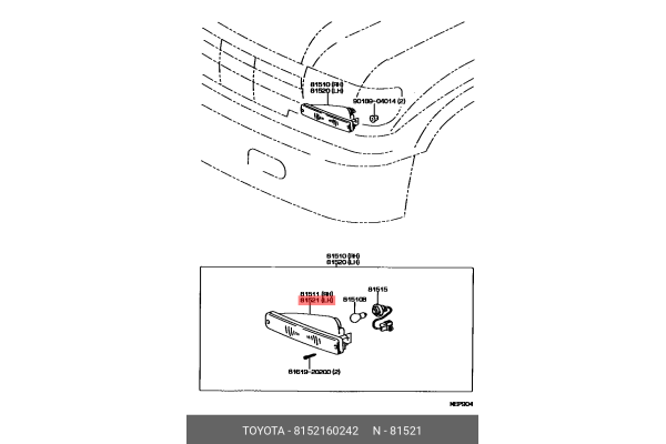 TOYOTA 8152160242 8152160242