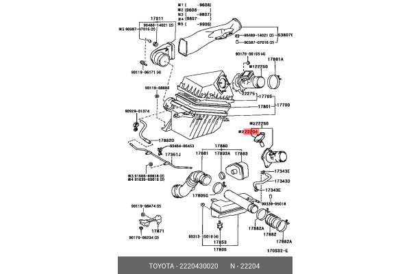 TOYOTA 22204-30020 22204-30020
