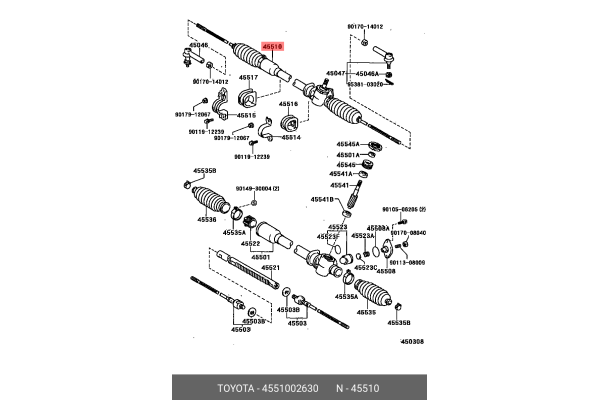 TOYOTA 45510-02630 45510-02620,45510-02630