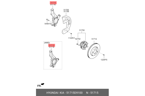 Hyundai / KIA 51715D9100 51715D9100