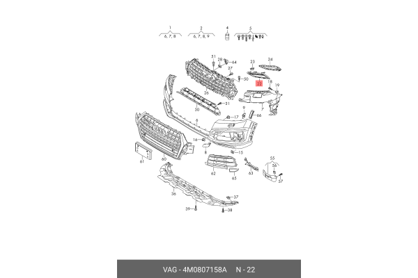 VOLKSWAGEN 4M0807158A 4M0807158A