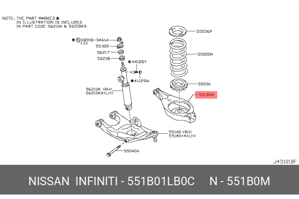 NISSAN 551B01LB0C 551B01LB0C