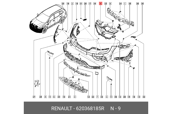RENAULT 620368185R 620368185R