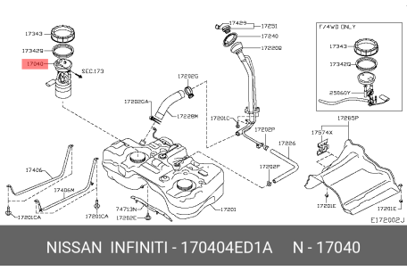 NISSAN 17040-4ED1A 17040-4ED1A