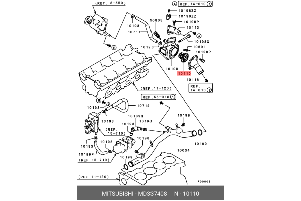 MITSUBISHI MD337408 11 53 7 791 072,MD315301,SMD315301,F6DZ8575A,90 916 ...