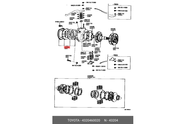 TOYOTA 43204-60020 43204-60020